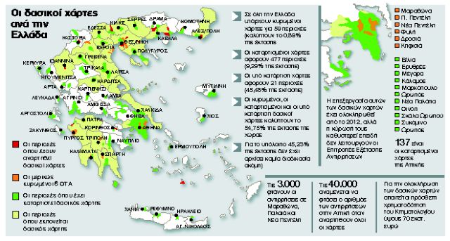 Οι δασικοί χάρτες φρενάρουν το Κτηματολόγιο - ΤΑ ΝΕΑ