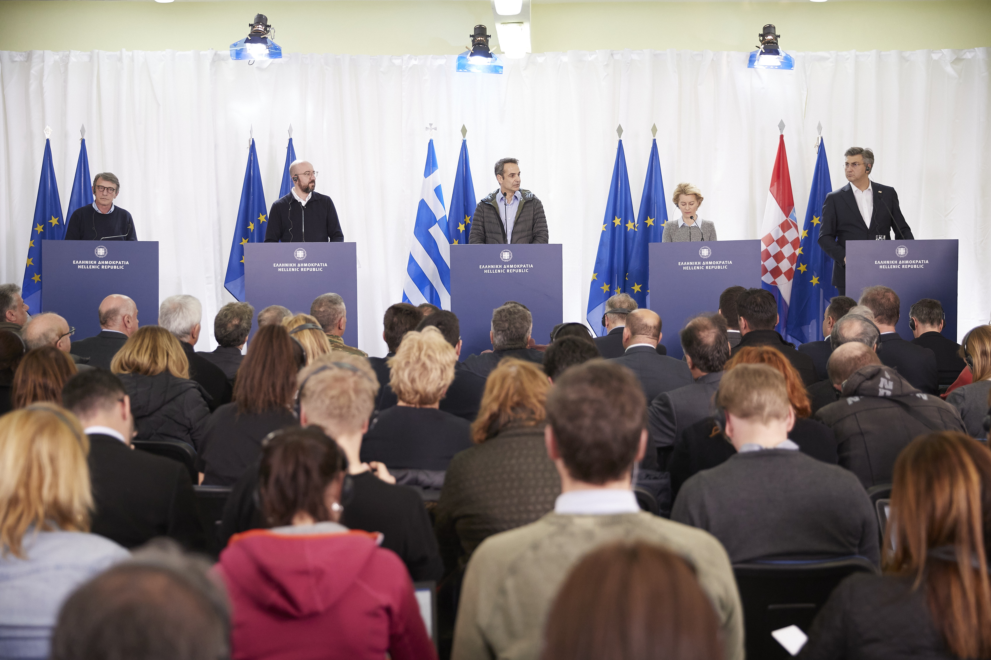 Presidents of European Commission, Council, Parliament at Greek-Turkish ...