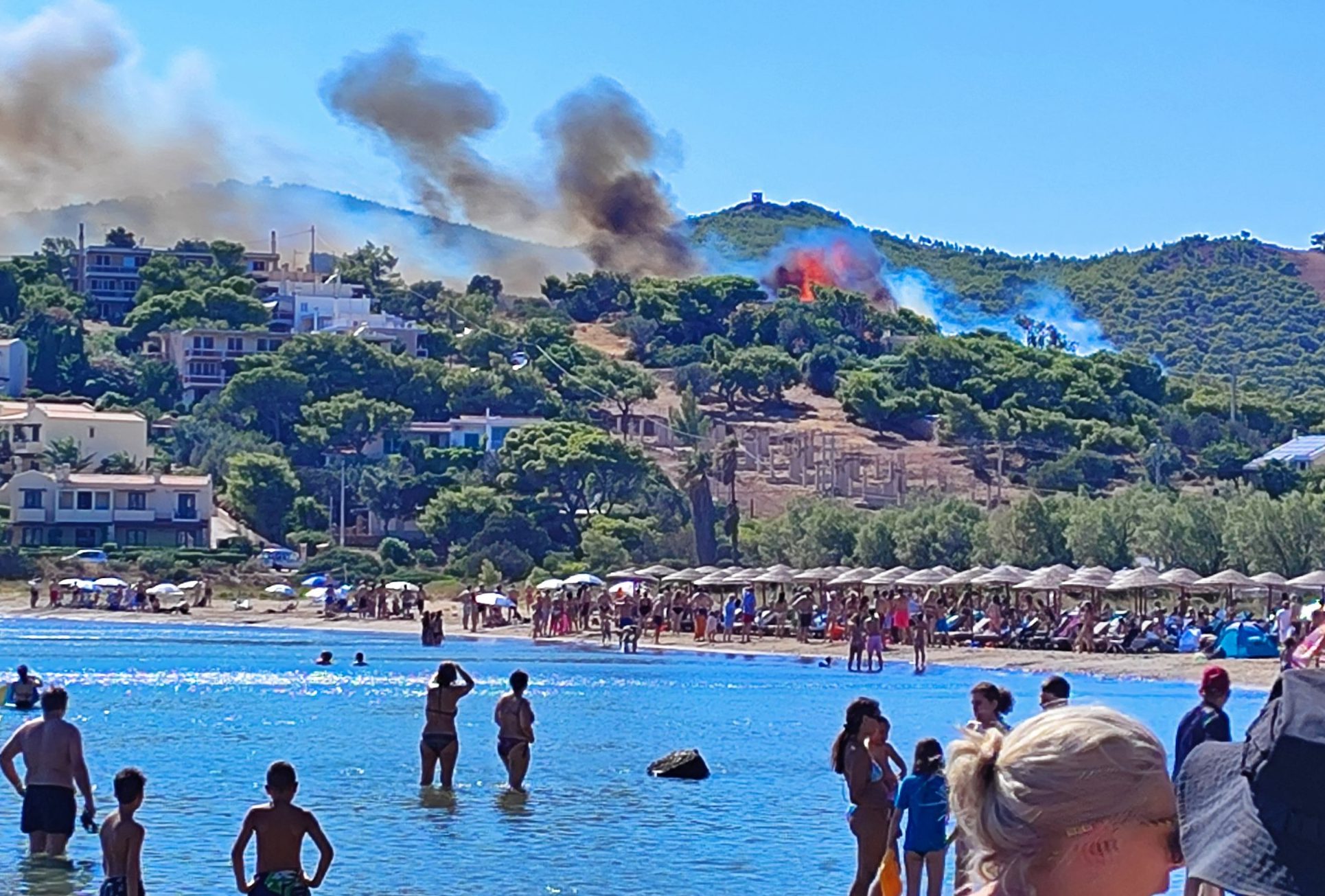 Μεγάλη μάχη με τη φωτιά στο Λαύριο - Καίγεται δάσος - ΤΑ ΝΕΑ