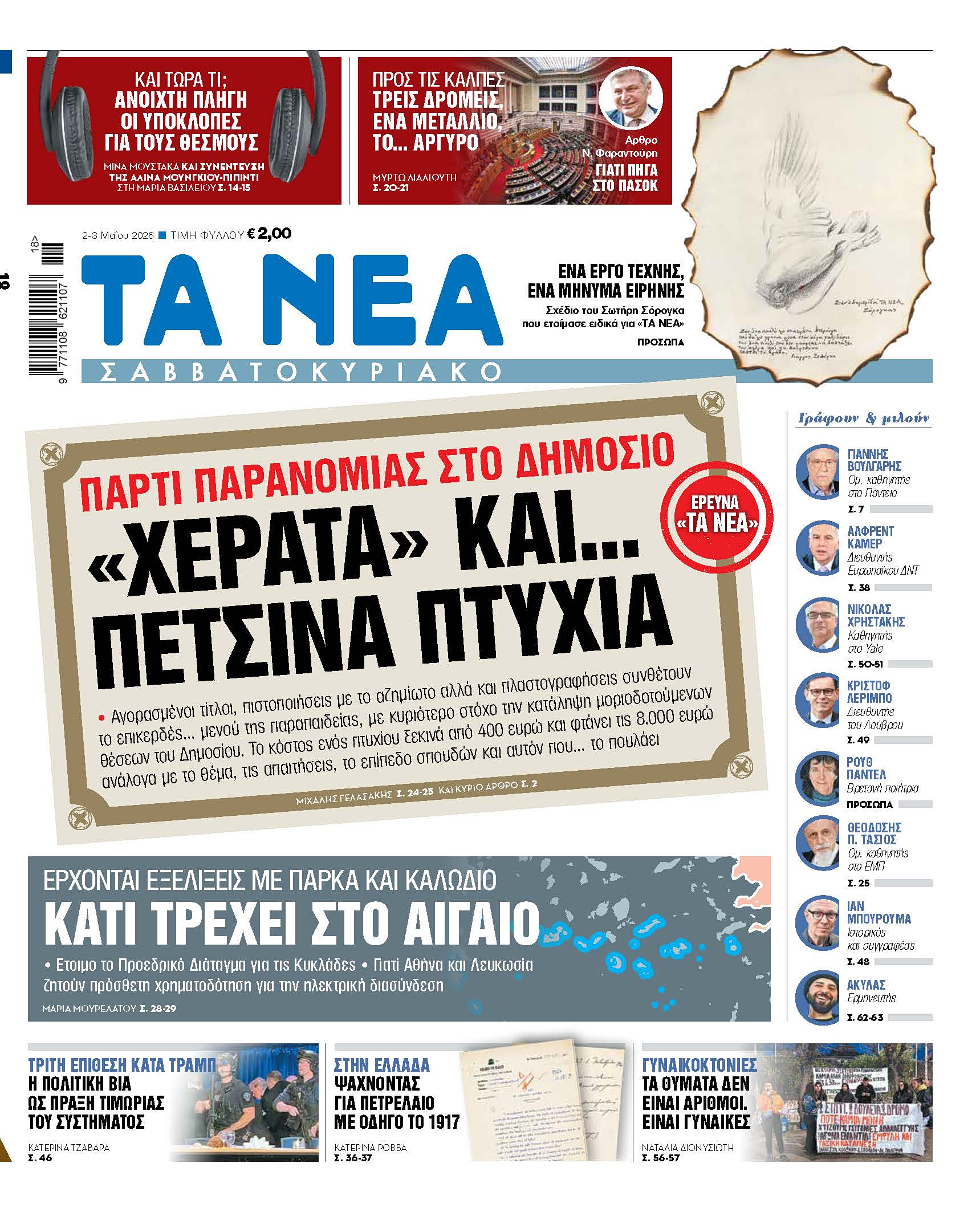 Διαβάστε στα «ΝΕΑ ΣΑΒΒΑΤΟΚΥΡΙΑΚΟ»: Πάρτι παρανομίας στο Δημόσιο ...